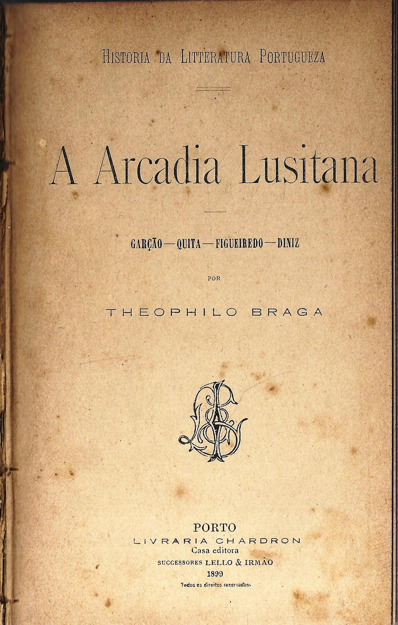 Arcadia Lusitana, A – Historia Da Literatura Portuguesa – Encadernacao ...